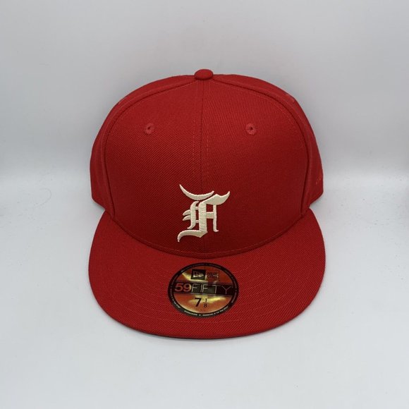 New Era | Accessories | Fog Fear Of God Essentials Scarlet 7 8 59fifty ...